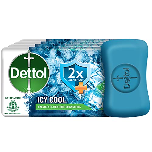 Dettol Intense Cool Bathing Soap Bar with Menthol (Buy 3 Get 1 Free ...