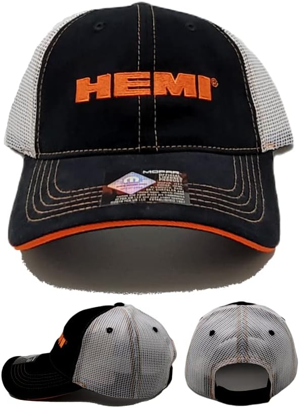 Checkered Flag HEMI New Dodge Plymouth Chrysler Ram Black Orange Mesh ...