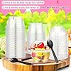 Amazon.com: ALMOXVYE 100 Pack 8 Oz Clear Plastic Cups with Dome Lids ...