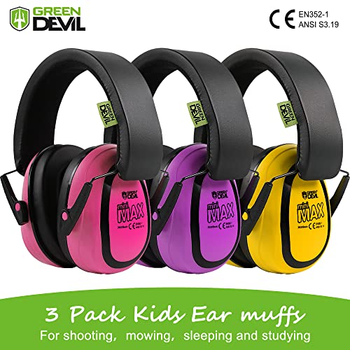 Snapklik.com : 3 Pack Kids Ear Protection Ear Muffs 27dB Noise ...