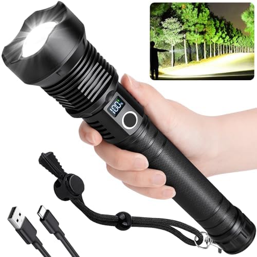 Rechargeable Flashlights High Lumens, 3000 Lumen Super Bright LED ...