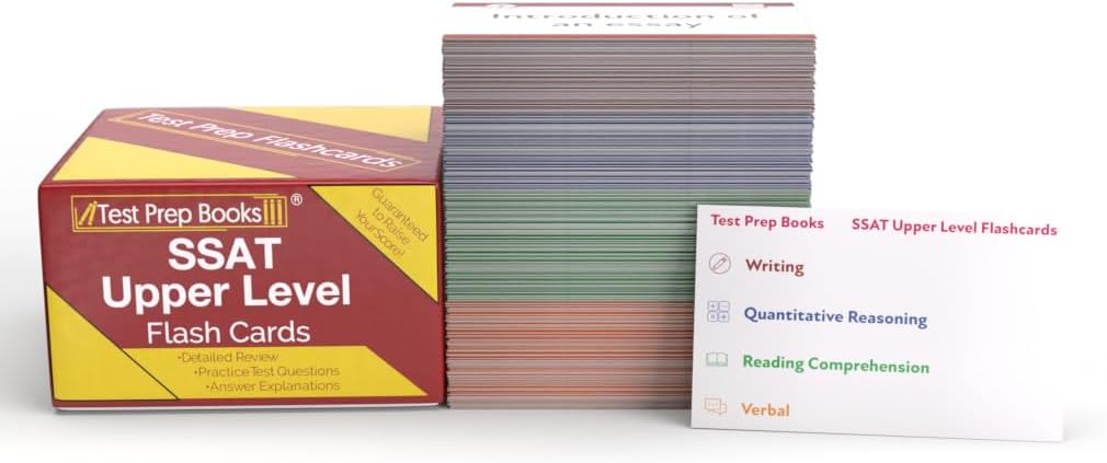 Amazon.com: SSAT Upper Level Prep Study Cards 2025-2026: SSAT Upper ...