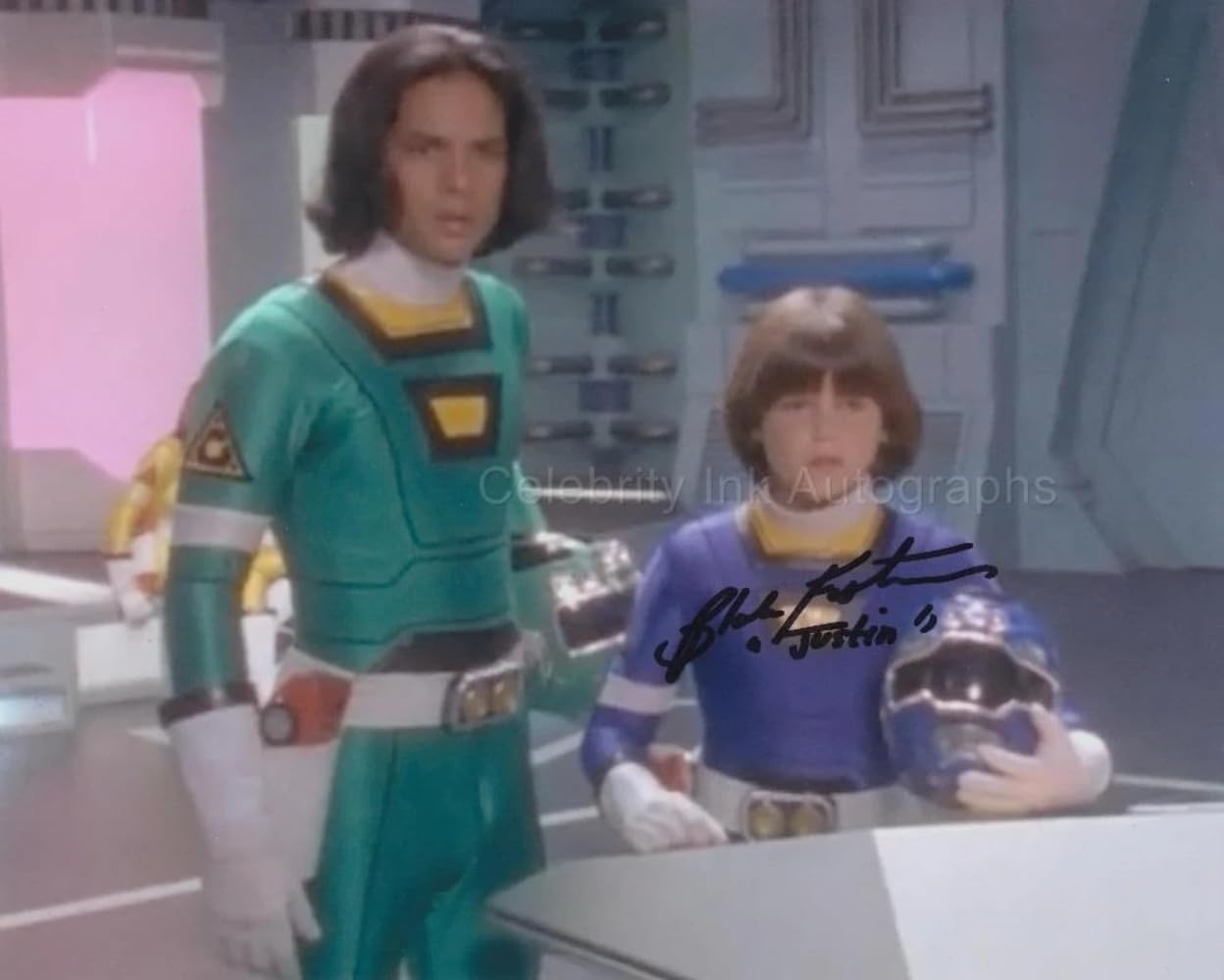 Amazon.com: BLAKE FOSTER as Justin the Blue Turbo Ranger - Power ...