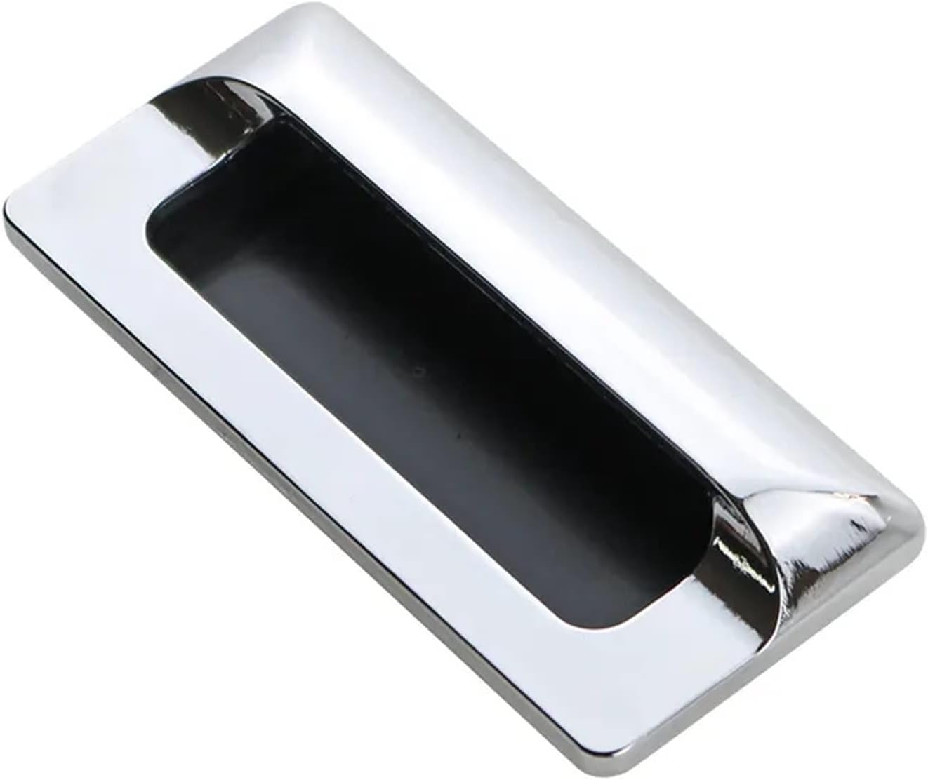 Zinc Alloy Chrome Plated Flush Pull Rectangular Recessed Sliding Closet Pull Handle 1Pcs ...