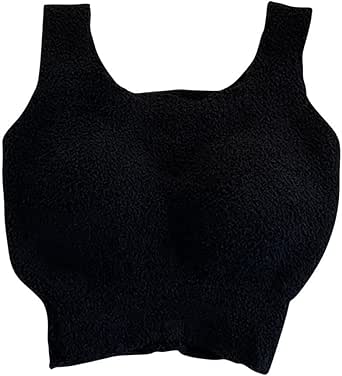 Amazon.com: Fall Winter Fuzzy Warm Bra for Women, Comfortable Soft Tank ...