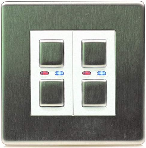 LightwaveRF by Deta Connect 9512 2 Gang 2 Way Slave Dimmer with White ...