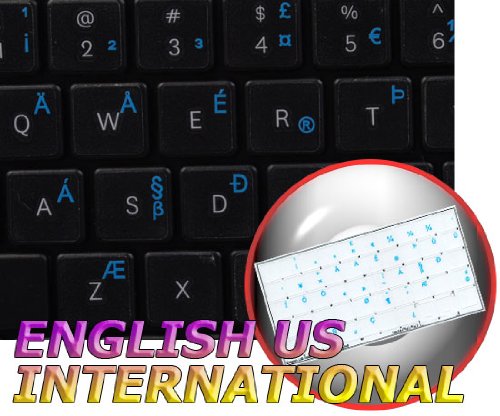 ENGLISH US INTERNATIONAL KEYBOARD STICKERS ON TRANSPARENT BACKGROUND ...