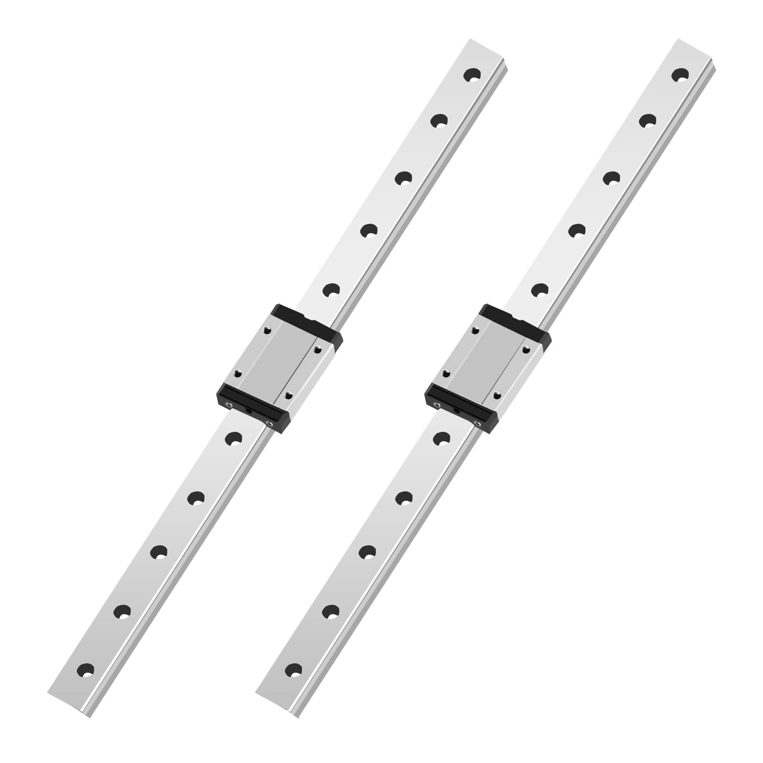 2Pcs MGN12H 300mm/12inch Linear Rail and 2Pcs MGN12 Linear Blocks ...
