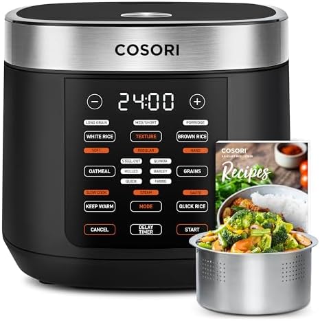 COSORI Micom Rice Cooker Maker 18 Functions, Steamer, Sauté, Slow ...