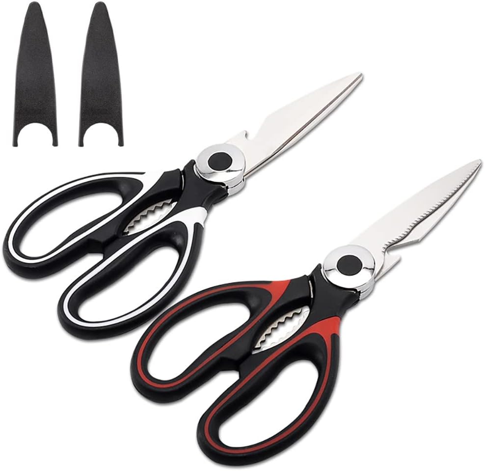 Amazon.com: IOCBYHZ Kitchen Shears 2-Pack, Heavy Duty Kitchen Scissors ...