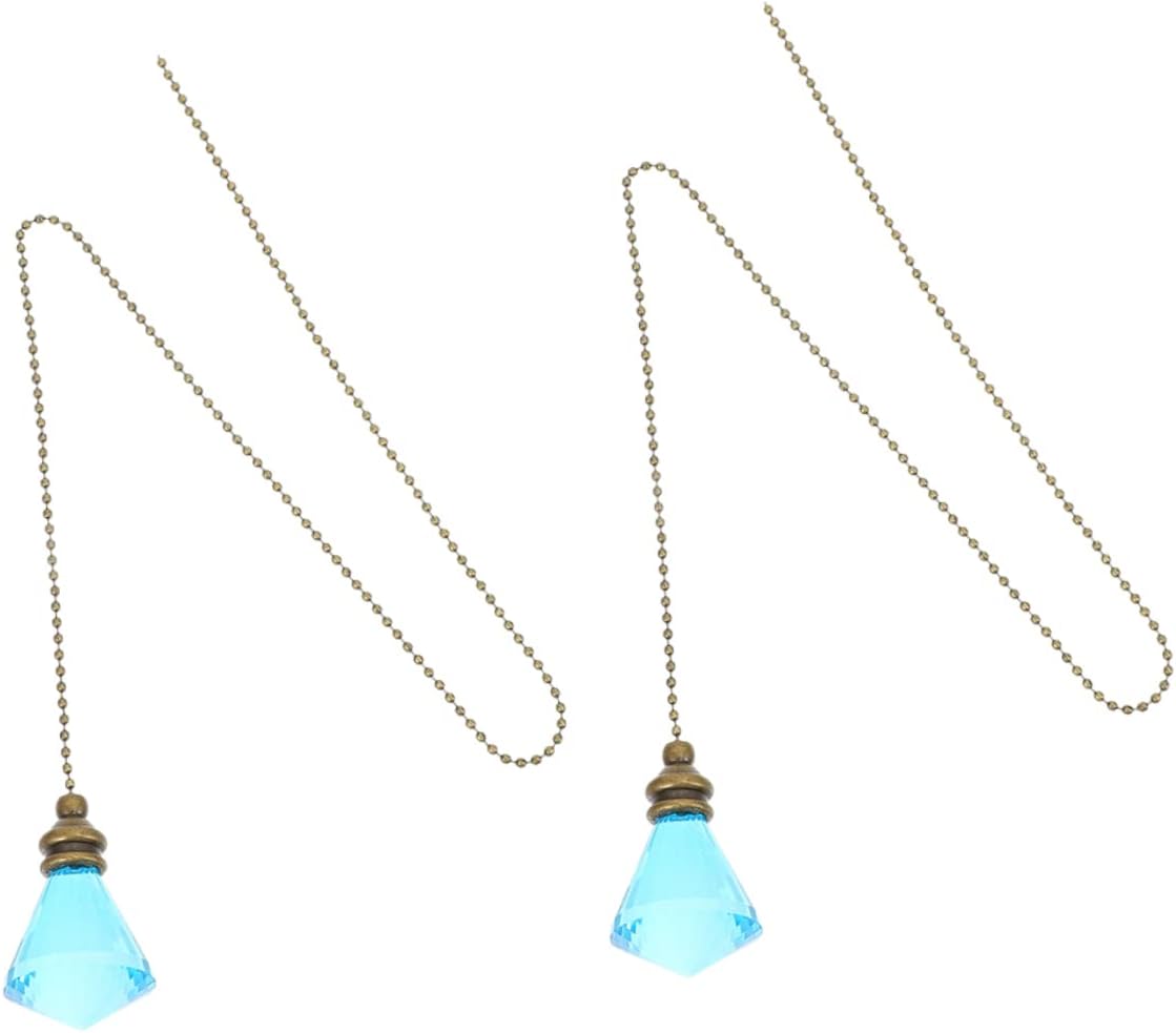 2pcs Ceiling Fan Crystal Pendant Light Pull Chain Pull Chain Extension ...