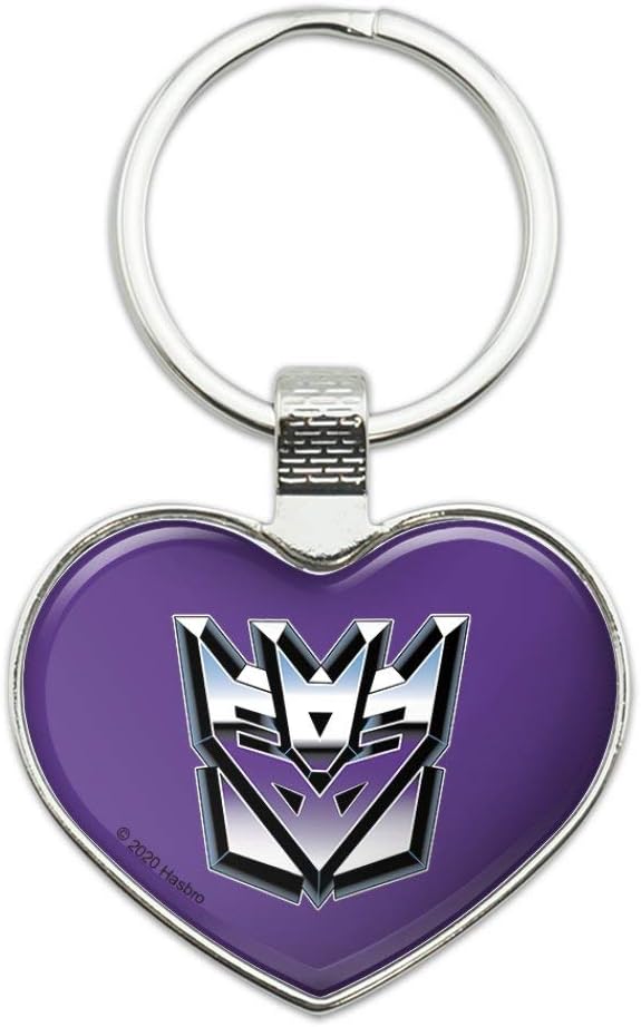 Amazon.com: Transformers Decepticon Symbol Retro Keychain Heart Love ...