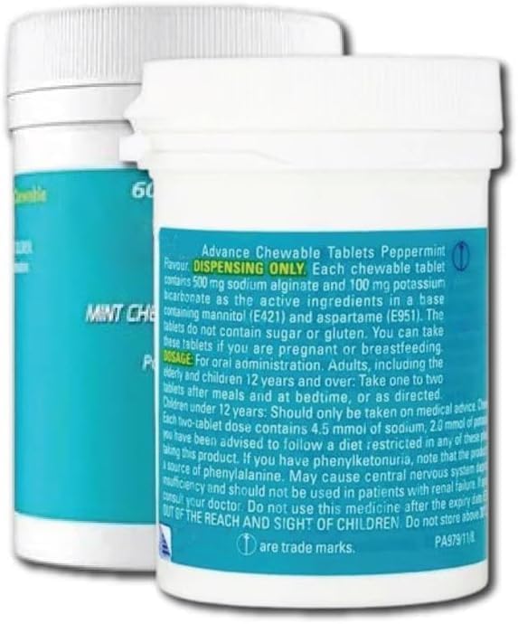 Amazon.com: GAV Advance Mint Chewable Tablets 60 Pack Mint Acid Reflux ...