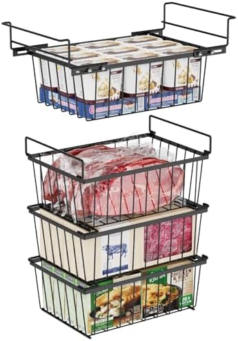 Amazon.com - 2 Pack Chest Freezer Baskets Multiple Uses Storage ...