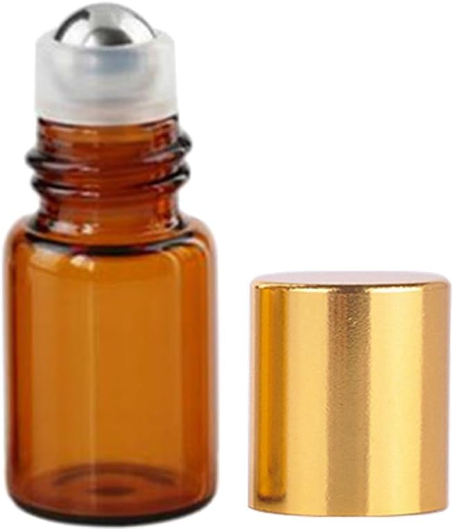 Amazon.com: Sample Vials For Essential oils,Amber Glass 2ml 5/8 Dram ...