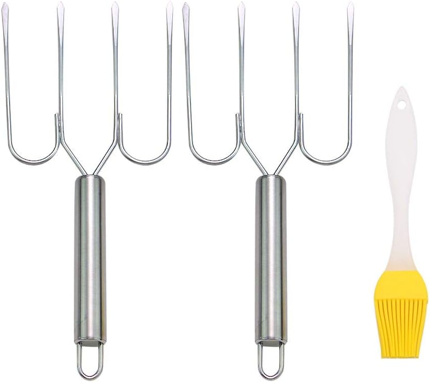 Amazon.com: ShengHai Stainless Steel Poultry Forks and Turkey Lifter ...