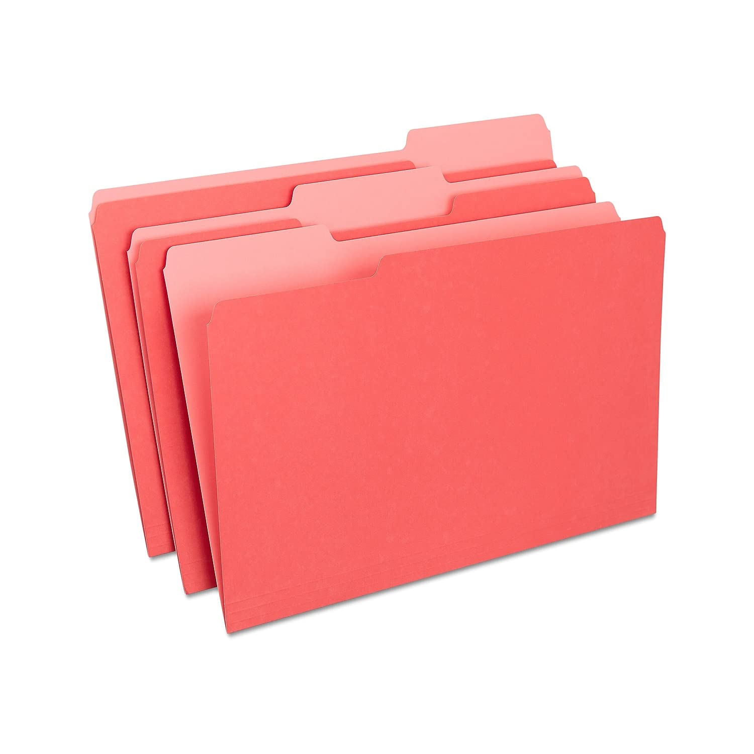 Amazon.com : Staples 224550 Colored Top-Tab File Folders 3 Tab Red ...