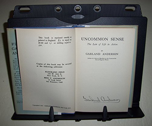 Uncommon Sense: The Law of Life in Action: Garland Anderson: Amazon.com ...