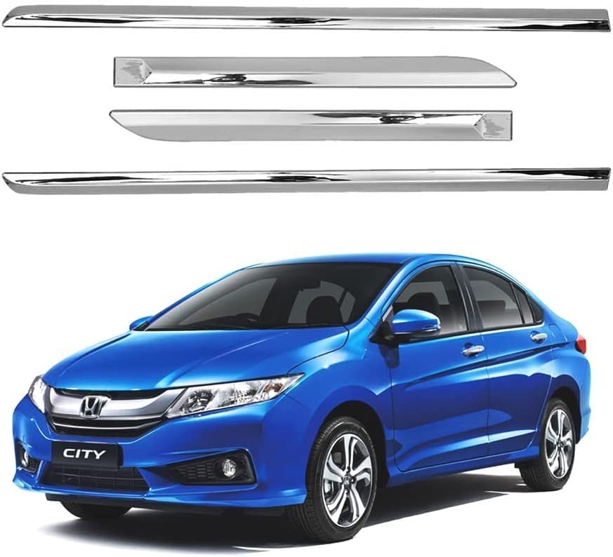 CARSHADE Full Chrome Set of 4pcs Side Beading Side Cladding Compatible ...