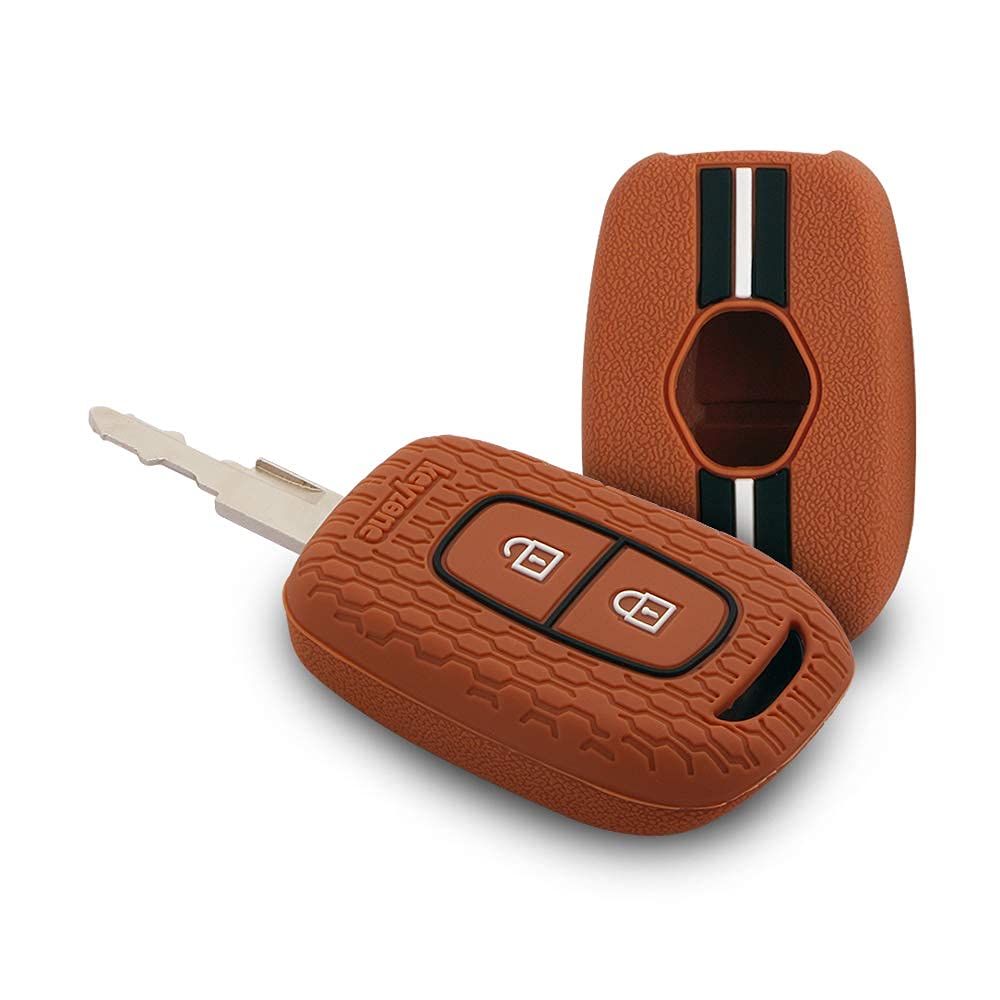 keyzone Striped Silicone Car Key Cover Compatible For Renault Kiger ...