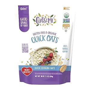 Amazon.com: Oatsome Organic Quick Oats, 1lb Bag – Gluten-Free, Whole ...