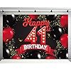 Amazon.com: Happy 41st Birthday Red and Black Banner Backdrop ...