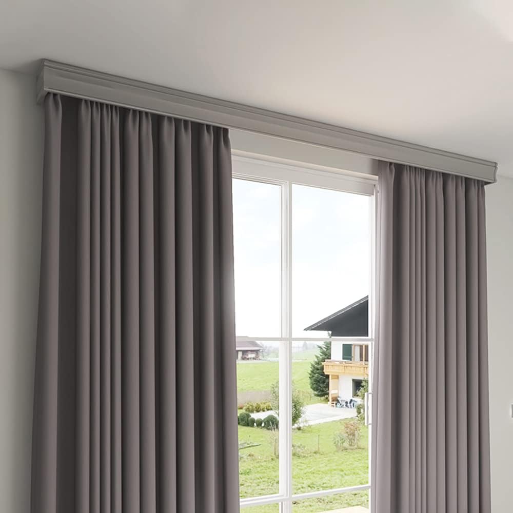 Amazon.com: ZSHINE Three-in-One Curtain Track Double Tracks and Curtain ...