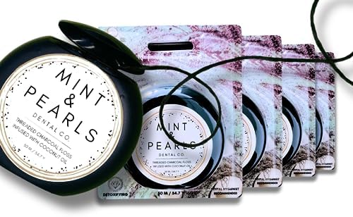 Amazon.com : Mint & Pearls Black | Thick Multi-Threaded Floss with ...