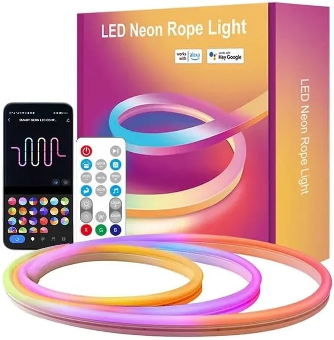 Buy APEX LIGHT Apex Neon DC Rope Light (Rgbic) (10Ft/3Meters), LED ...