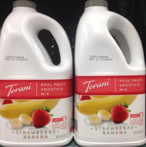 Amazon.com : Torani Real Fruit Smoothie Mix STRAWBERRY 64oz (2 Pack ...