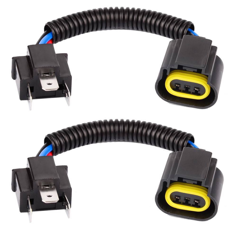 Amazon.com: HUIQIAODS H13 9008 Male to H4 9003 Female Socket Adapter ...