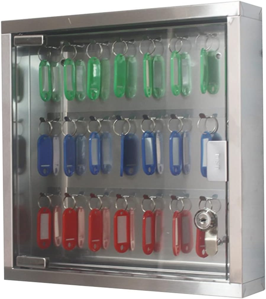 Amazon.com: Key Box Organizer Small Home Wall-Mounted Stainless Steel ...