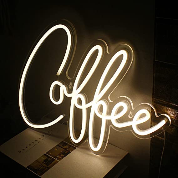 Buy Neon Sign Coffee Led Light Restaurant Neon Light Sign Art Wall Sign ...