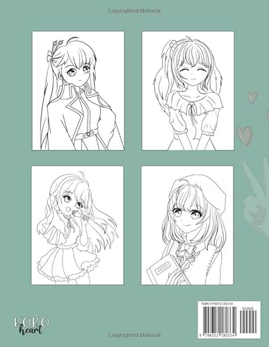 Anime Coloring Book for Teens – 2: Beautiful Anime Japanese Fashion ...