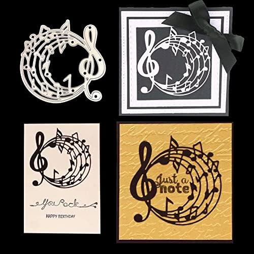 Amazon.com: Round Circle Music Notes Cutting Dies Music Notes Cut Dies ...