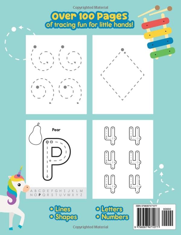 Big Preschool Tracing Workbook Large ABC Letters, Numbers & Shapes ...