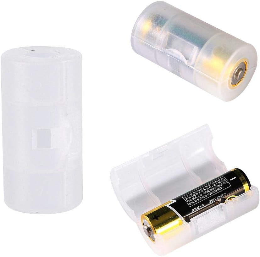 Amazon.com: EBL C Size Battery Adapters, AA to C Size Battery Spacer ...
