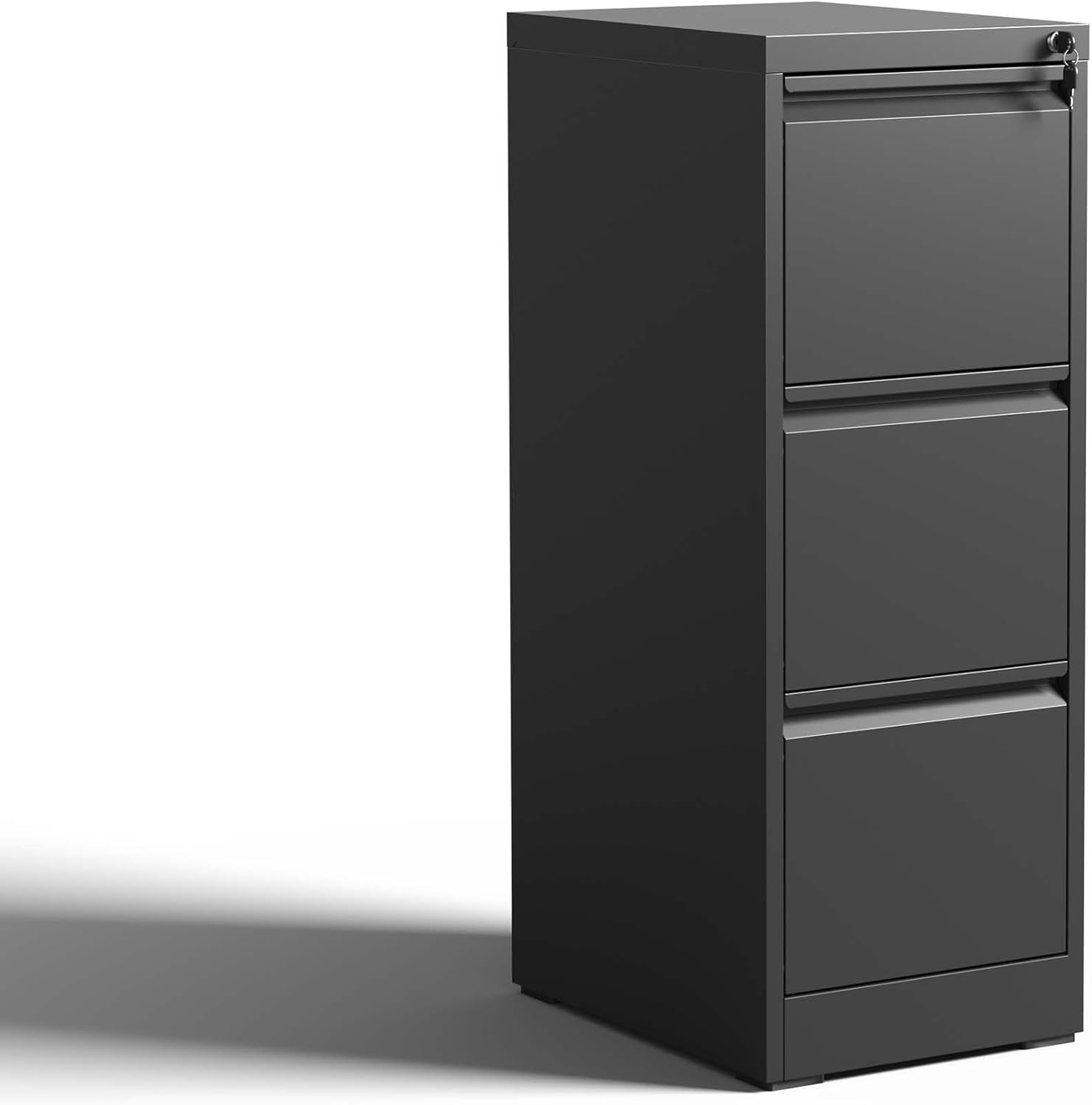 Amazon.com: 3 Drawer Metal Vertical File Cabinet with Lock Office Home ...