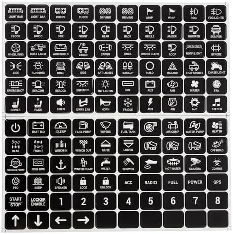 Amazon.com - TOMALL 117pcs Centre Console Switch Luminous Stickers for ...