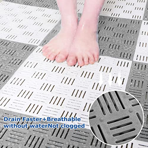 12 Pack 11.8" x 11.8" Interlocking Floor Tiles with Drain Holes Soft ...