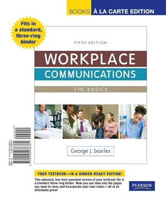 Amazon.com: Workplace Communications: The Basics, Book a la Carte ...