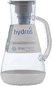 Amazon.com: Hydros 64 Ounce Water Filter Pitcher with Patented Fast Flo ...