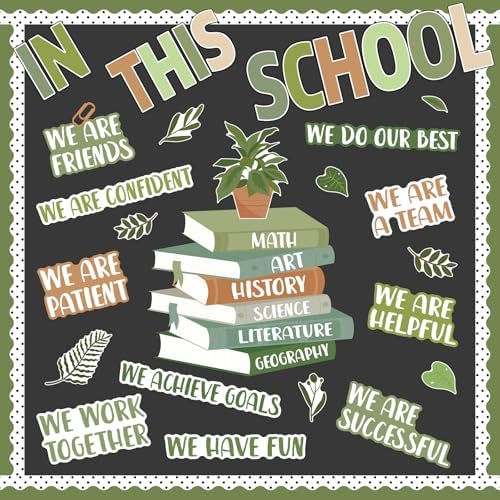 Amazon.com : Greenery Motivational Bulletin Board Classroom Decorations ...