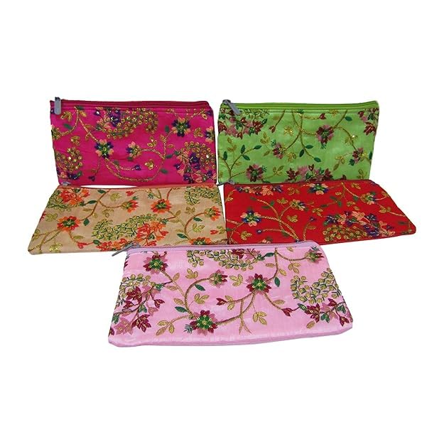 Buy MMD Retail Traditional Ethnic Flower Embroidered Pouches, Potli ...
