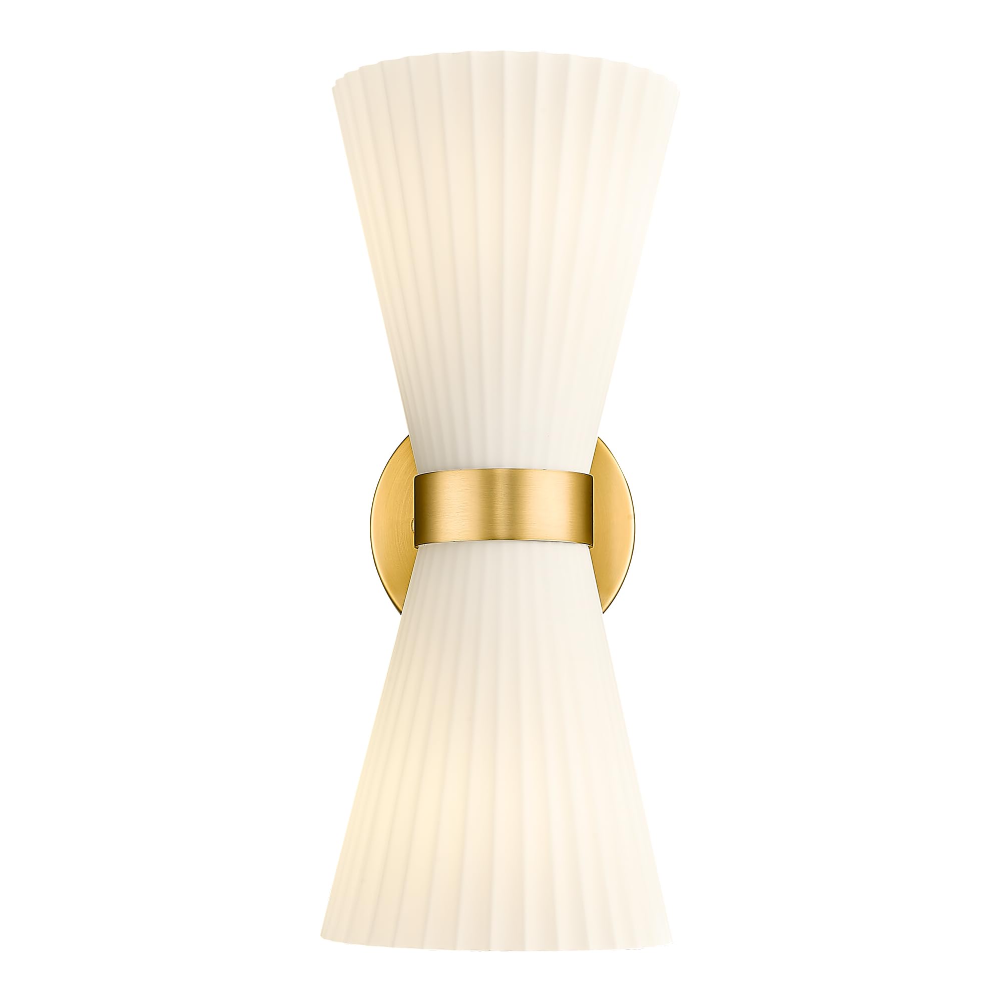 Gold Sconce Wall Lighting, HWH Single Wall Vanity Light Fixture Brushed ...
