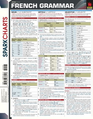 French Grammar (SparkCharts): SparkNotes: 9781586636418: Amazon.com: Books