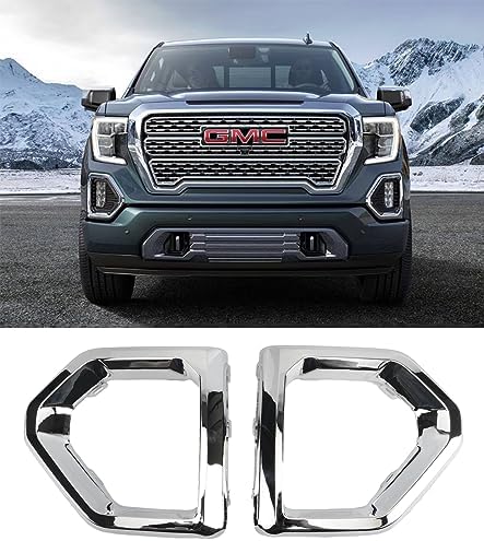 Amazon.com: S SONLEE Pair Front Fog Light Outer Bezel Cover Chrome ...