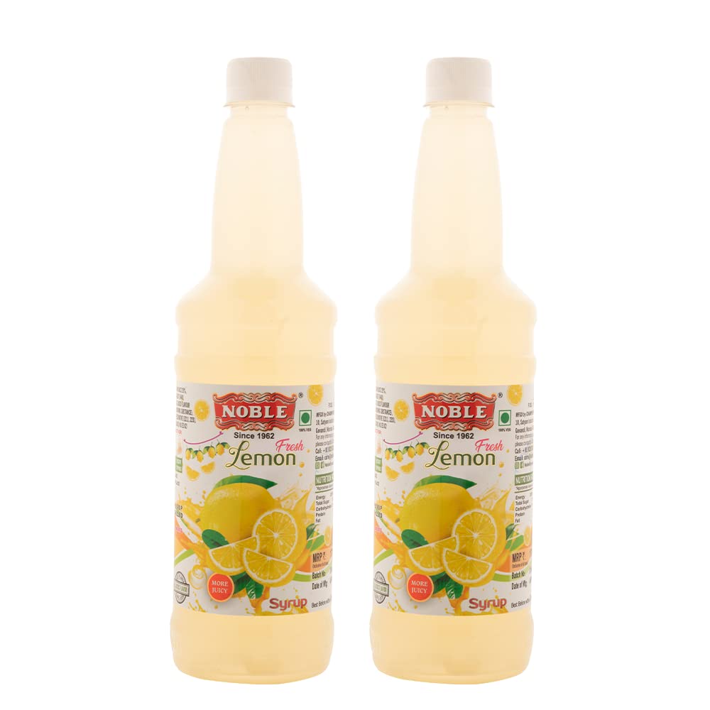 NOBLE Lemon Syrup Natural Lemon Juice For Cocktails, Mocktails, Ice ...