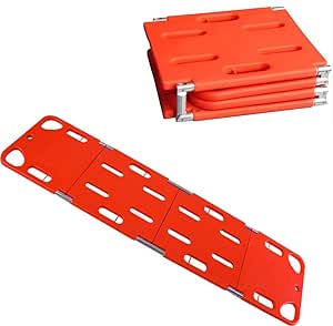 Foldable Spine Board Stretcher with Safety Strap, Lightweight Backboard ...