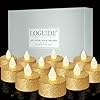 Amazon.com: LOGUIDE Battery Operated LED Tea Lights,24 Pack Gold ...